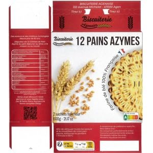 Amazon.com: Biscuiterie d'Agen Pains Azyme Croustillant x12 - 600g ...