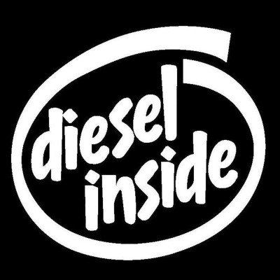 Indiashopers Vinyl Diesel Inside Car Sticker, 9.5 x 9.5 cm, Black ...
