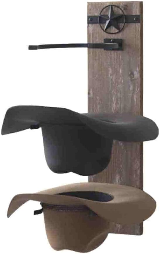 Amazon.com: Ryker Ranch Cowboy hat Rack for Wall | Western hat Rack ...