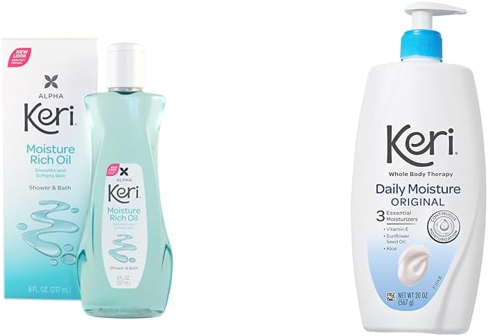 Amazon.com: Keri Moisture Rich 8 Ounce Shower Oil and 20 Ounce Original ...