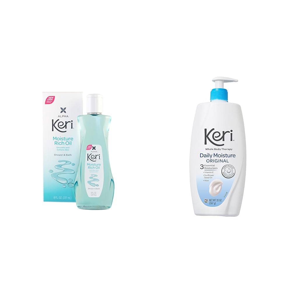 Amazon.com: Keri Moisture Rich 8 Ounce Shower Oil and 20 Ounce Original ...