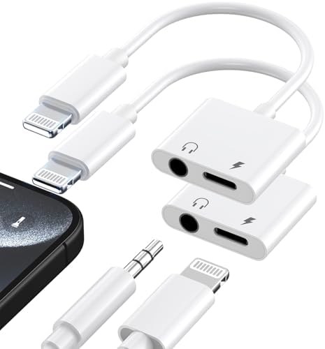 Amazon.com: 2 in 1 iPhone Microphone Adapter for Live-Streaming [MFi ...