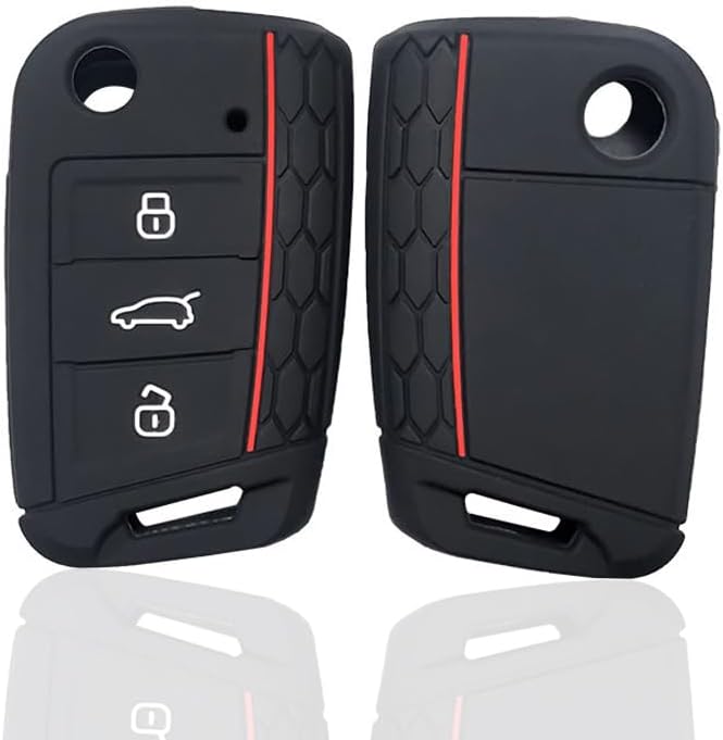 Misuyue Silicone Car Key Fob Covers for VW Golf 7 Mk7 Polo MK6 Touran ...