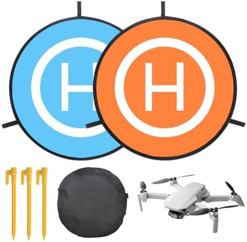 Drone Landing Pad, 22"/55cm Waterproof Portable Foldable Helipad ...
