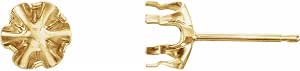 Amazon.com: Semi-Polished 14k Yellow Gold 3.2mm Snap In Buttercup ...