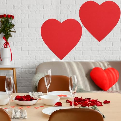 Snapklik.com : 120 Pcs 12 Inch Large Heart Paper Cutouts Red Heart ...