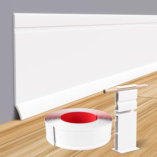 Proflex White Vinyl Wall Base 6 inch X 80 ft - Wall Base Trim with ...
