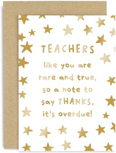 Old English Co. Teacher Thank You Card - Gift for Teacher - Leaving ...