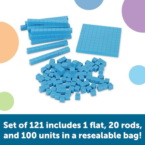 Learning Resources Base Ten Blocks Smart Pack - 121 Pieces, Ages 6 ...