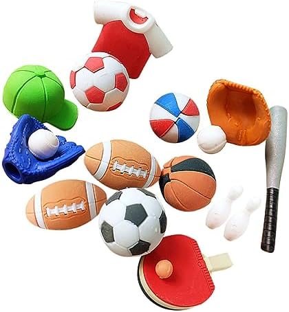 Amazon.com: Mini Sports Erasers 25pcs Simulation Ball Mini Soccer Ball ...