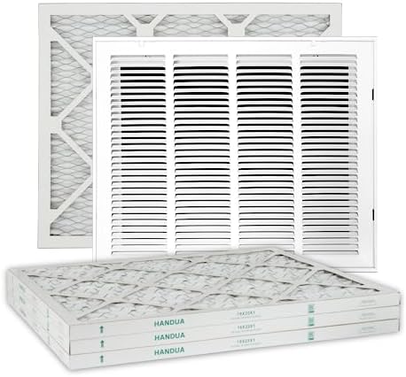 Handua 20"W x 16"H [Duct Opening Size] Steel Return Air Filter Grille ...