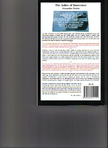 The Ashes of Innocence: Alexandra Tesluk: 9780980894226: Amazon.com: Books