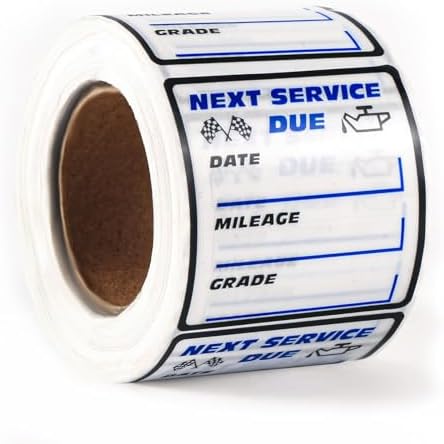 350pcs Oil Change Stickers, 2x2in Next Service Due Oil Change Reminder ...