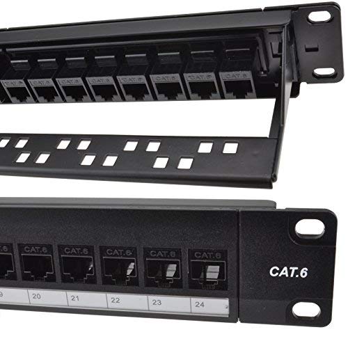 Amazon.com: kenable 24 Port Patch Panel RJ45 CAT6 Gigabit Ethernet Pass ...