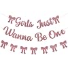 Amazon.com: Girls Just Wanna Be One Banner - Girls 1st Birthday ...