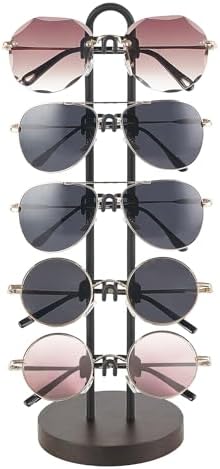 Amazon.com: MyGift Modern Black Metal 5 Pair Sunglass Display Stand ...