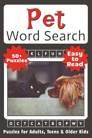 Pet Word Search: Puzzles with Easy-to-Read Print about Pets such as ...
