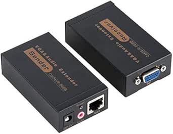 Auveach VGA Extender VGA to RJ45 2 Pieces 100 m, Amplifier Splitter ...