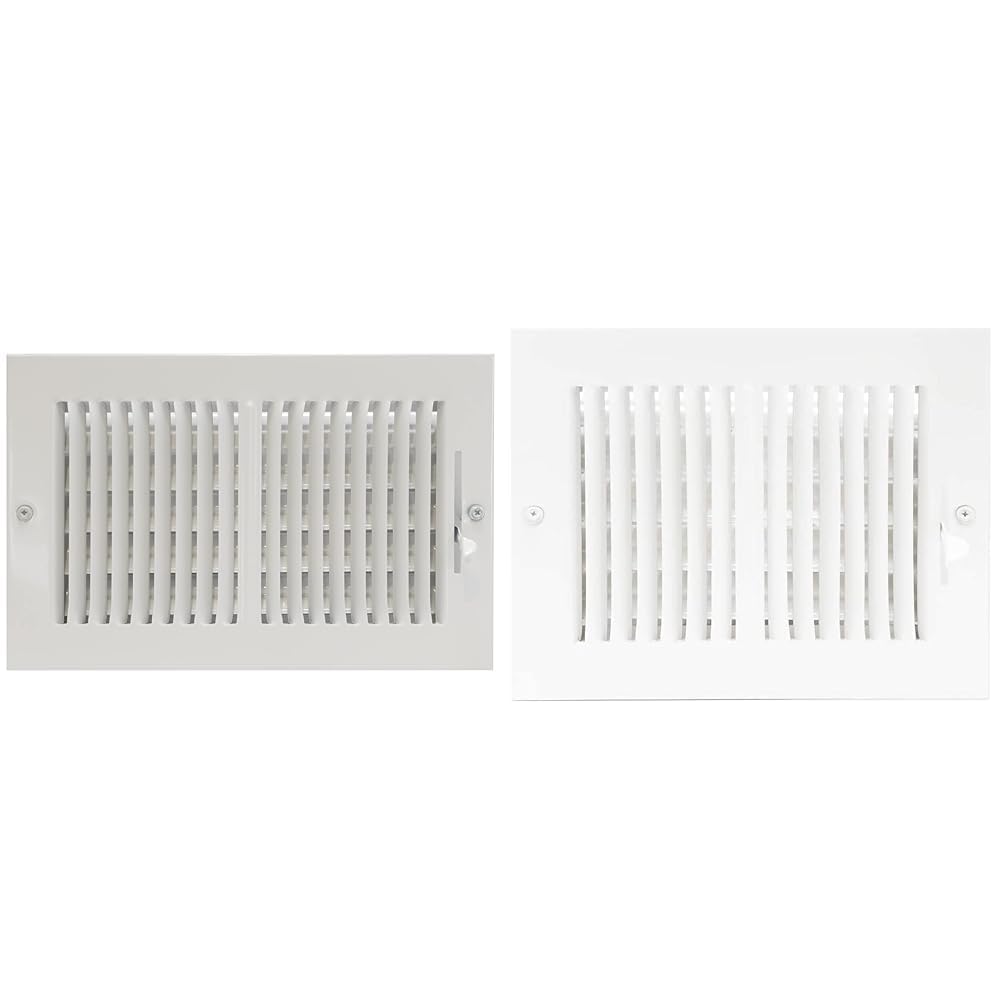 EZ-FLO 10 x 6 Inch White Air Vent Cover Bundle with 8 x 6 Inch White ...