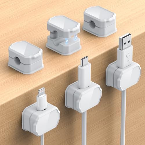 Amazon.com: KMOUANTS 6 Pack Elastic Cable Clips [auto Tighten] Cable ...