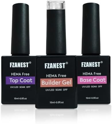 Amazon.com: FZANEST Hema-free Builder with Gel Top and Base Coat, 15ml ...