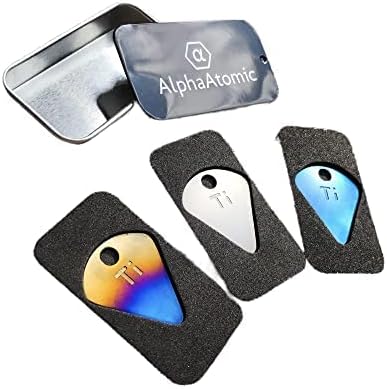 The Titan: Titanium Guitar Pick Set (0.5mm), Titanium Plectrum Set ...