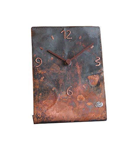 Amazon.com: Copper Table Clock 9-inch - Rectangle Decorative Rustic ...