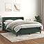 YuuSsea Box Spring Bed with Mattress, Dark Green, 80 x 220 cm, Velvet ...