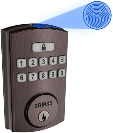 Brinks Electronic Keypad Door Lock, High-Security Keyless Entry Lock ...
