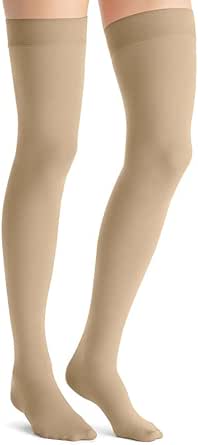 JOBST Opaque Compression Stockings, 15-20 mmHg, Thigh High, Silicone ...