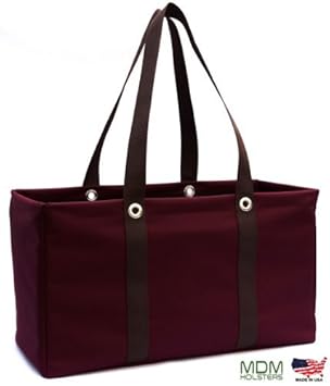 Amazon.com: MDM Large Utility Tote Bag, Laundry Bag"Burgundy-Brown ...