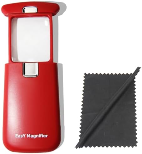 Amazon.com: HONGUT Magnifying Glass with Light, 3X 5X Pocket Lighted ...