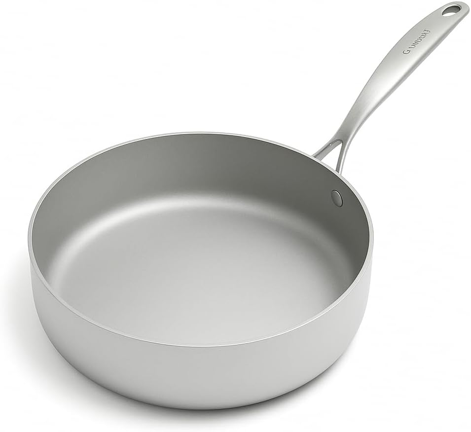 Amazon.com: GreenPan Venice Pro 3.3QT Saute Pan, Tri-Ply Stainless ...