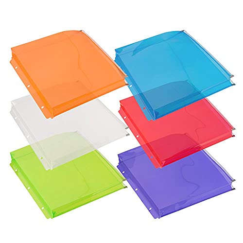 Snapklik.com : JAM PAPER Plastic 3 Hole Punch Binder Envelopes