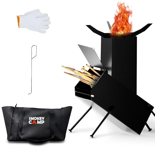 Rocket Stove for Camping Heavy Duty Wood Burning Stove with Adjustable ...