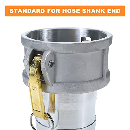 Snapklik.com : Aluminum Camlock 2 Pack, Type C Cam And Groove Hose ...