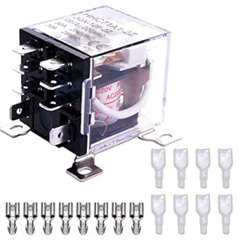 Tais/JQX-12F-2Z DC 24V, DC 12V, AC 220V (Optional) 30A DPDT 2NO + 2NC General Purpose 8 Pin High ...