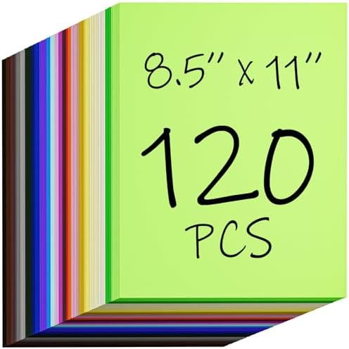 Amazon.com : CreGear 120 Sheets Colored Paper Assorted, Colored Printer ...