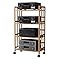 WJFTODAY Video Audio Rack,Mobile Bamboo Audio Rack Cabinet Stereo ...