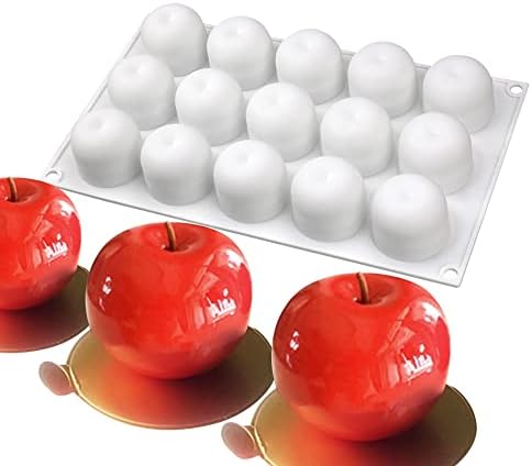 Amazon.com: AFINSEA 3D Apple Shape Silicone Baking Mold for Mousse Cake ...