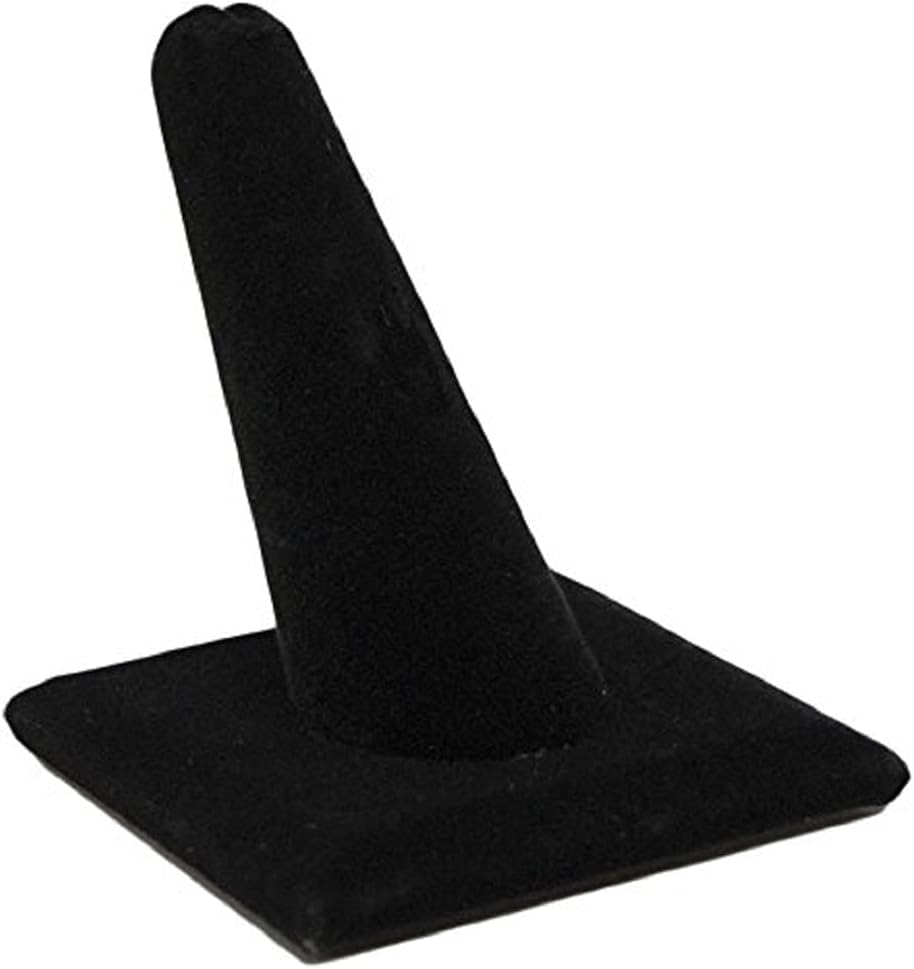 Amazon.com: Novel Box Black Velvet Jewelry Ring Finger Display Stand 2 ...