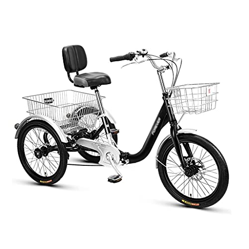 Tricycle pliable pour adulte, 7 vitesses, 3 roues avec grand panier ...