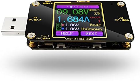 USB Power Meter Tester, A3 USB Tester, Type-C Current and Voltage ...