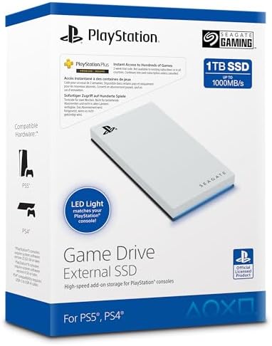 Seagate Game Drive per PS5 1TB, esterno SSD, USB 3.2, illuminazione LED ...