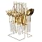 Amazon.com | 24 Pcs Silverware Set with Hanging Holder, Stainless Steel ...