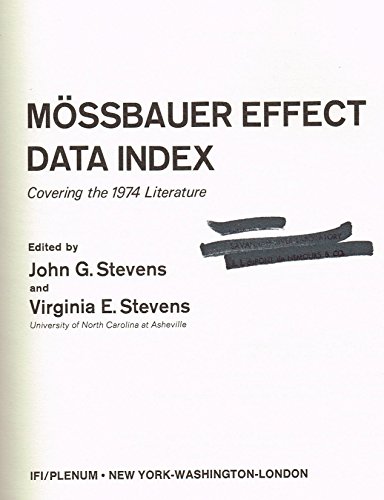 『Mossbauer effect data index : covering theliterature - 読書メーター