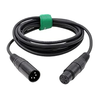 Amazon.com: HangTon XLR 4 Pin Power Supply Extension Cable for LED Light Controller Camera ...