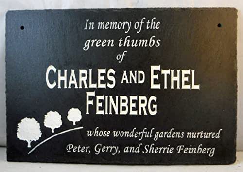 Amazon.com: Personalized Memorial Slate for Outdoors; Customized ...