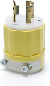 Amazon.com: Leviton 2611-CY 30 Amp, 125 Volt, NEMA L5-30P, 2P, 3W ...