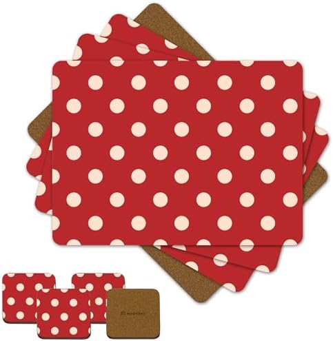 Amazon.com: Singhoow Set of 8 Plaid Heat Resistant Cork Placemats for ...